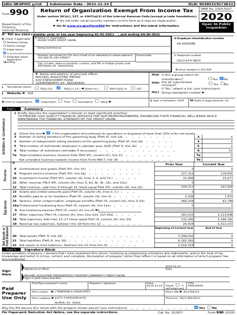 Fillable Online A For the 2020 calendar year, or tax year beginning 01 ...