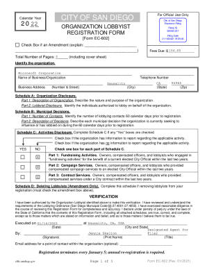 Fillable Online Lobbying Forms and Electronic Filing Center Fax Email ...