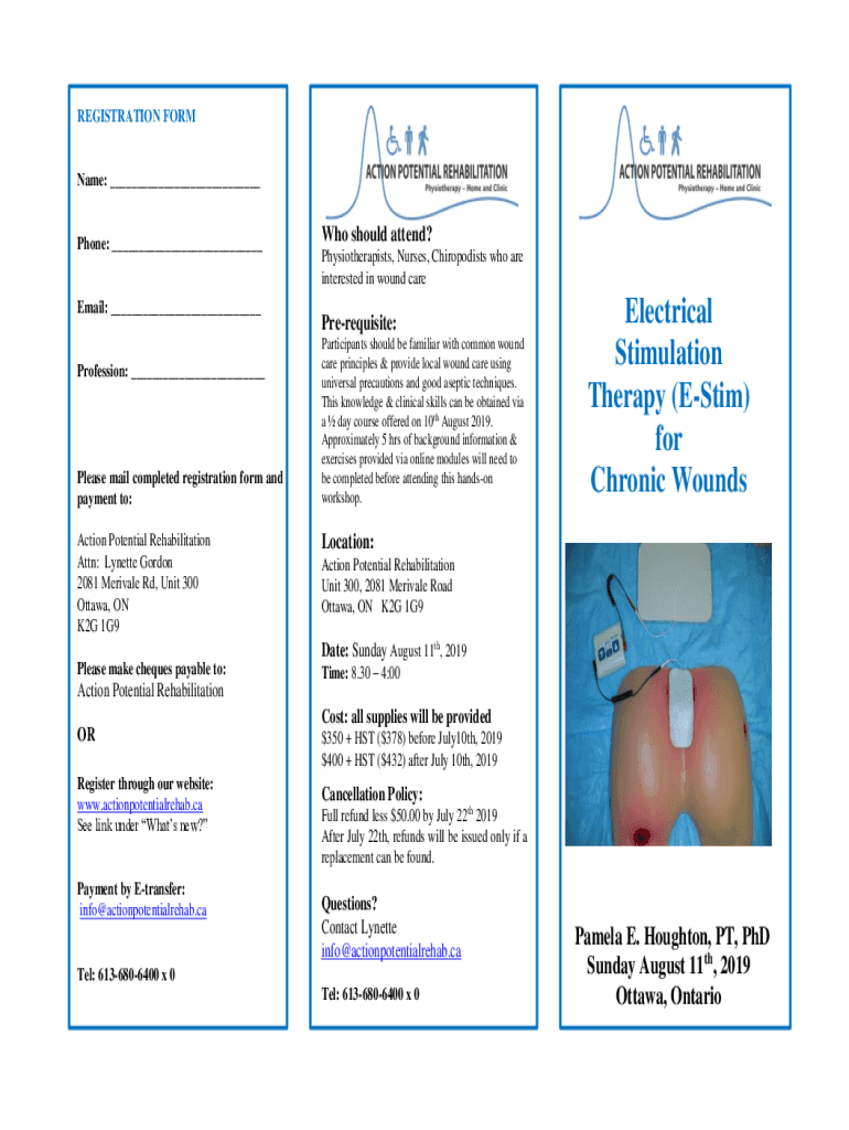 Fillable Online Electrical Stimulation Therapy (E-Stim) for Chronic ...