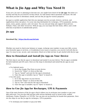 Fillable Online JioCareHow to Activate Upcoming Jio Plans Using My Jio ...