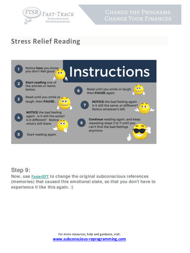 Fillable Online Faster EFT Tapping for Stress and Anxietyby Robert ...