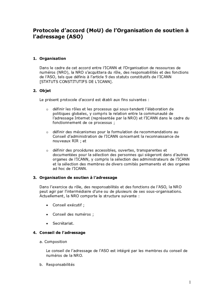 Remplissable En Ligne Protocoles d'entente et lettres d'entente avec ...