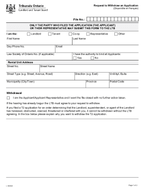 Fillable Online How to Withdraw an Application (With Template and ...