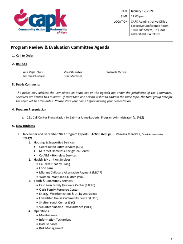 Fillable Online Public Information - CAPK Fax Email Print - pdfFiller