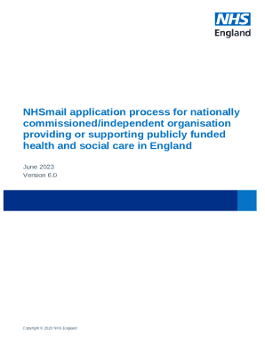 NHSmail application process for nationally commissioned/independent ...