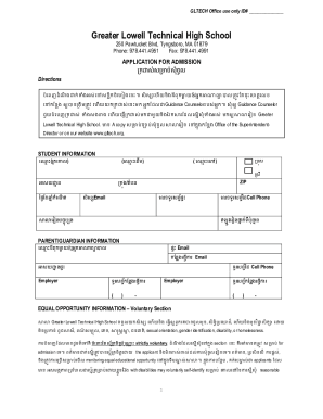 Fillable Online Khmer Admission Application. Khmer Application Fax ...
