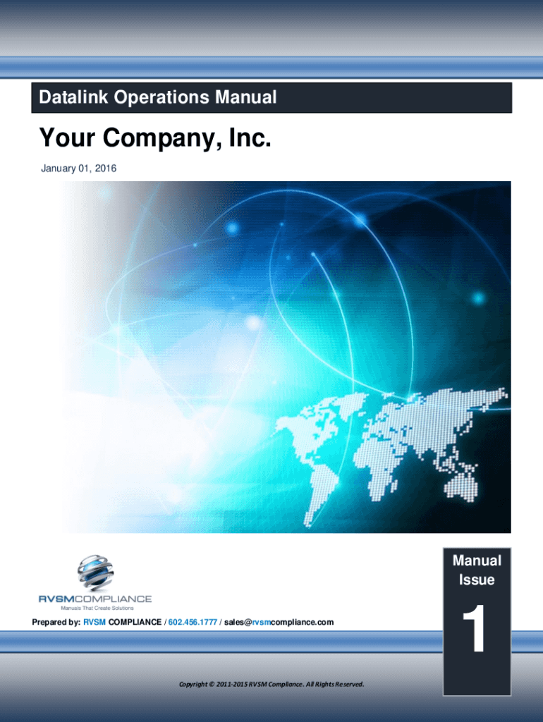 Fillable Online Data Link Operations Manual Fax Email Print - pdfFiller