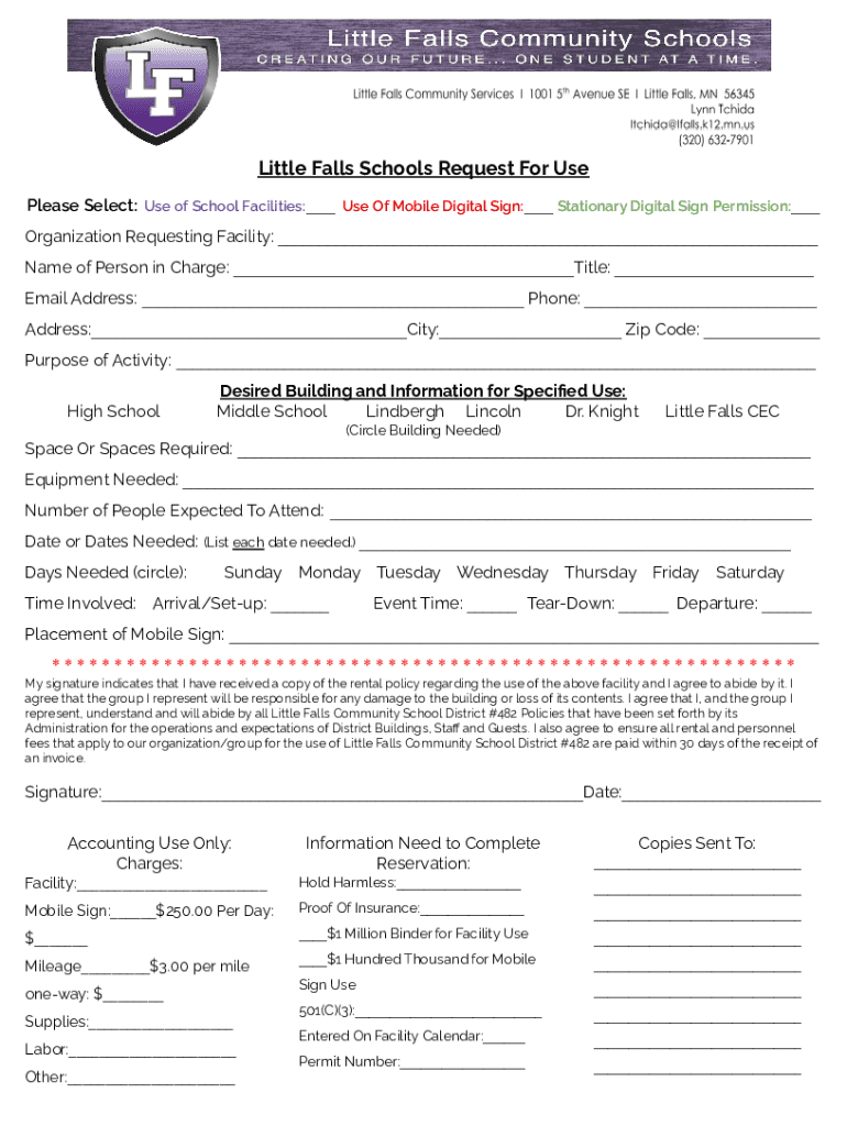 Fillable Online Facility Use Request Form (Rev. 111821) Fax Email Print - pdfFiller