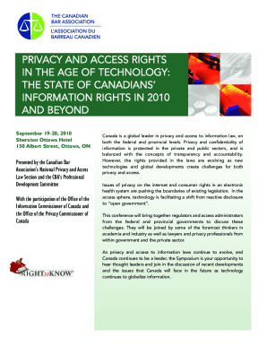 Privacy and Access Rights in the Age of Technology: The State of ...