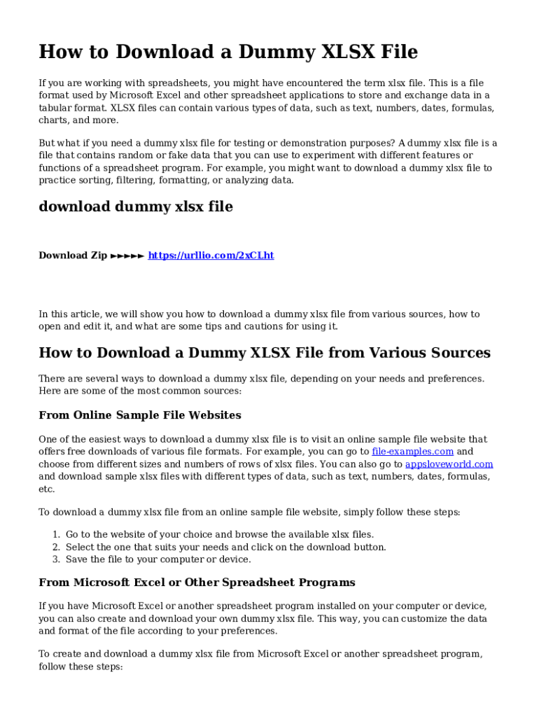 Fillable Online Downloading Excel File from a URL and using the data Fax Email Print - pdfFiller