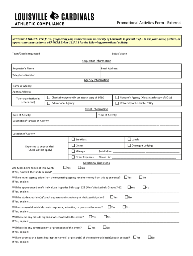 Fillable Online University of Louisville Name, Image, and Likeness (NIL) ... Fax Email Print ...