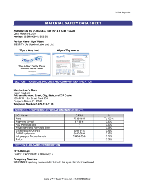 Fillable Online MSDS- Page 1 of 6 Fax Email Print - pdfFiller
