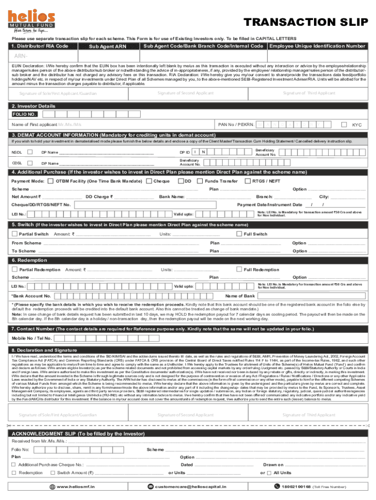 Fillable Online Mutual Fund financial transaction request form Fax ...