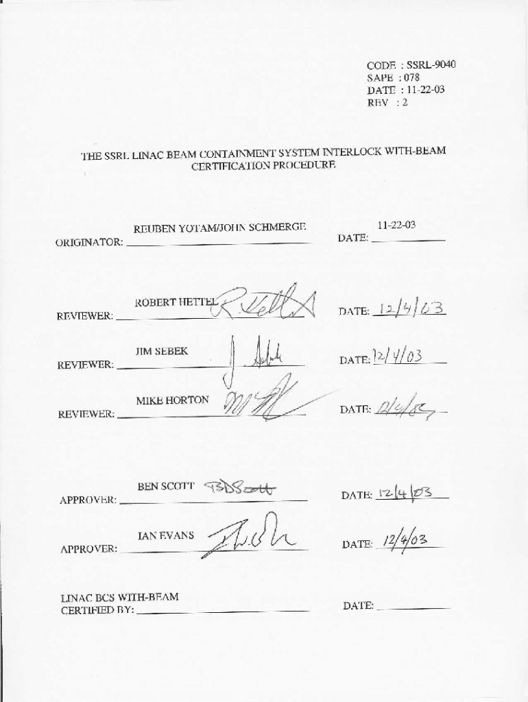 Fillable Online www-ssrl slac stanford LCLS-II BEAM CONTAINMENT SYSTEM ...