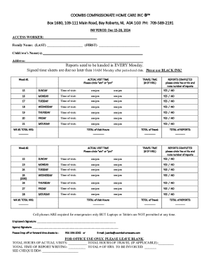 Fillable Online (# OF HRS Fax Email Print - pdfFiller
