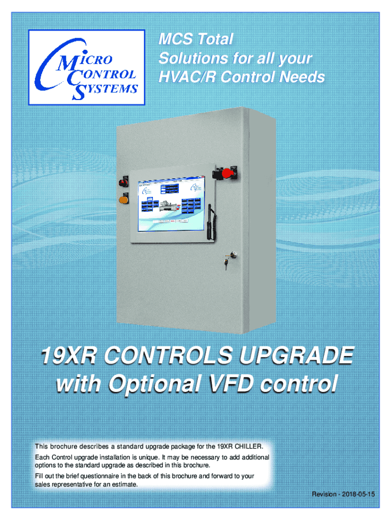 Fillable Online 19XR CONTROLS UPGRADE with Optional VFD control Fax Email Print - pdfFiller