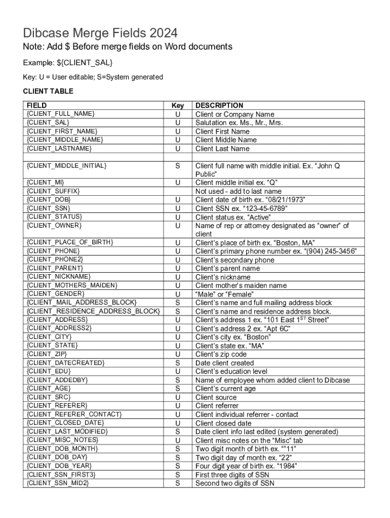 Fillable Online Add Merge Fields to a Document Template Fax Email Print - pdfFiller