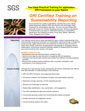 Fillable Online GRI standardsSetting the pace for sustainability ...