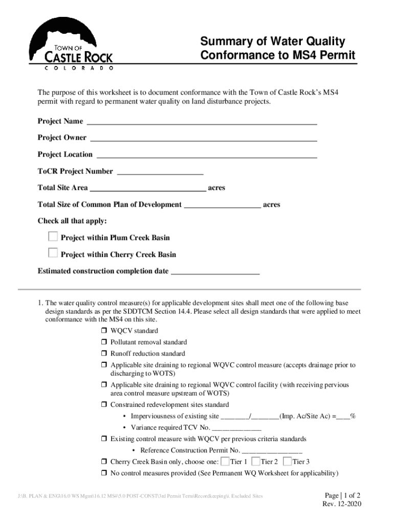 Fillable Online Fact Sheet for NPDES Waste Discharge General Permits ... Fax Email Print - pdfFiller