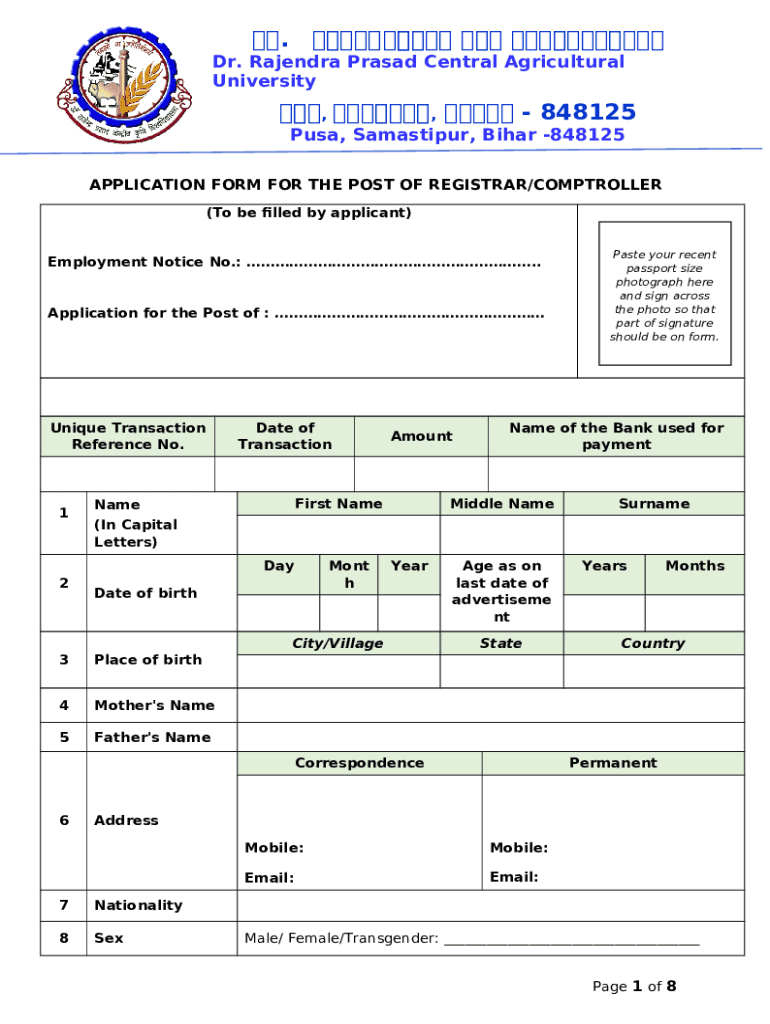 Employment Notice for the post of various Statutory Positions Doc ...