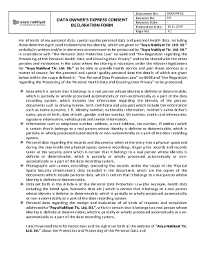 Fillable Online Data-Owners-Express-Consent-Declaration-Form. ... Fax ...