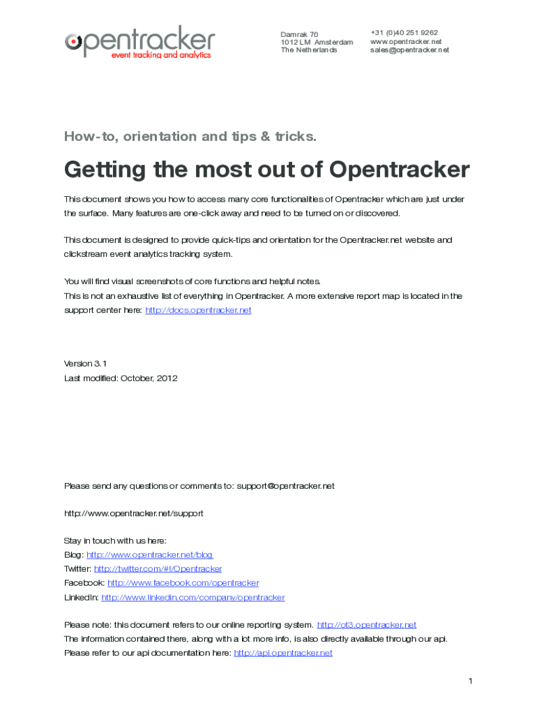 Fillable Online Track The Customer Journey - Opentracker is dedicated ...