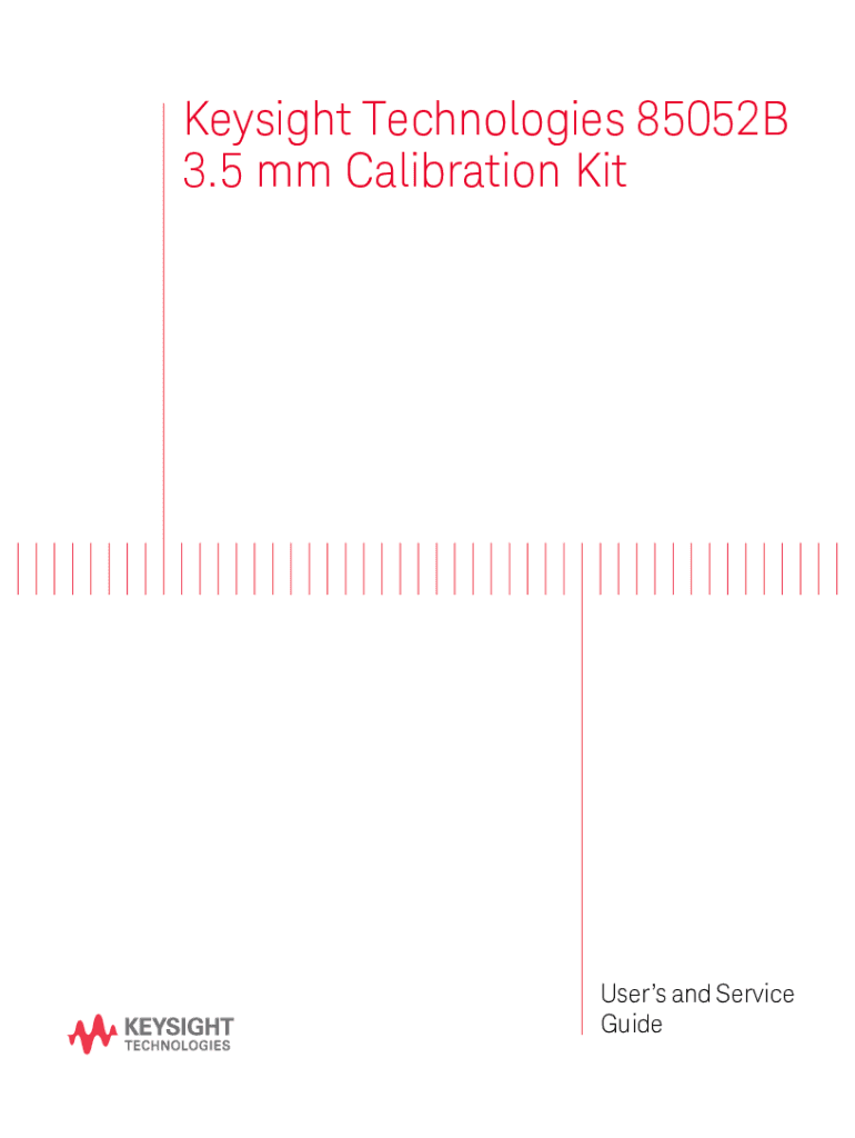 Fillable Online User's and Service Guide - 85052B 3.5 mm Calibration ...