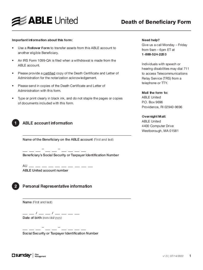 Fillable Online ABLE, the IRS and TAXES - What you Need to Know Fax Email Print - pdfFiller