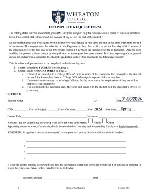 Fillable Online Incomplete Request Form :: Registrar Fax Email Print ...