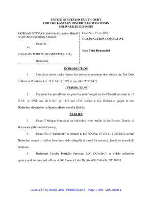 Fillable Online Ottmann v. Cavalry Portfolio Services LLC - 2:17-cv ...