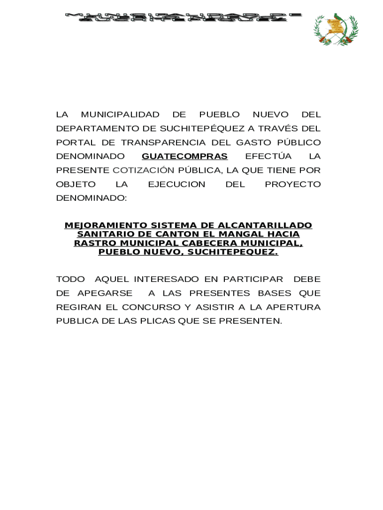coordinacin de la iniciativa de gobierno abierto guatemala Doc Template | pdfFiller