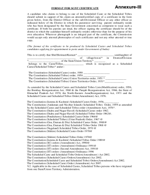 Fillable Online format for sc certificate Fax Email Print - pdfFiller