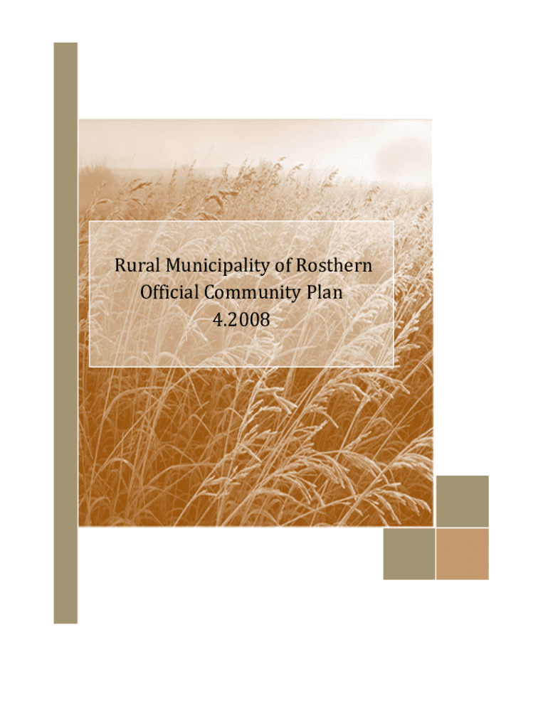 Fillable Online Rural Municipality of Rosthern Official Community Plan ...