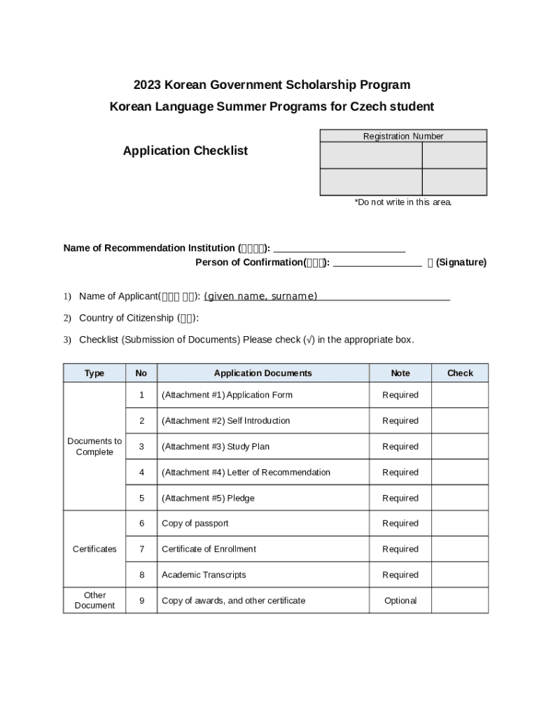 Step by Step Application Guide for South Korea Scholarships ... Doc Template | pdfFiller