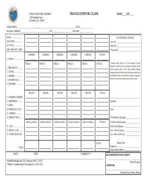 Fillable Online Travel Expense Claim Form.pdf Fax Email Print - pdfFiller