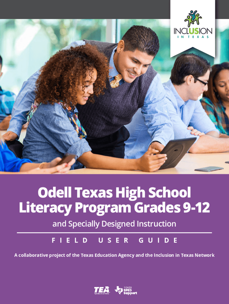 Fillable Online Odell Texas High School Literacy Program Grades 9-12 ...
