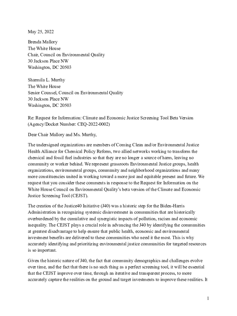 Fillable Online joint-comments-ceq-climate-ej-screening-tool-052522.pdf ...