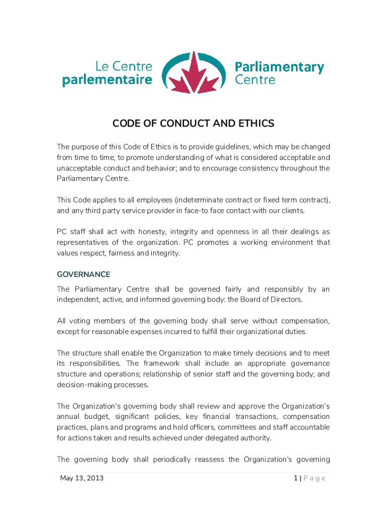 Fillable Online Code of Ethics vs. Code of Conduct: Differences and ...