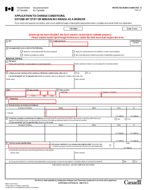 Fillable Online IMM 5710 E : Application to change conditions, extend ...