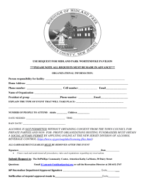 Fillable Online Field and Facility Reservation Request Forms Fax Email Print - pdfFiller