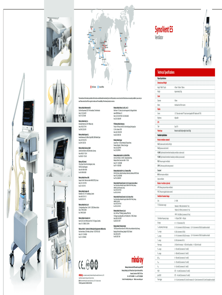 Fillable Online BackupofSynovent E5-DATA SHEET-.cdr Fax Email Print - pdfFiller
