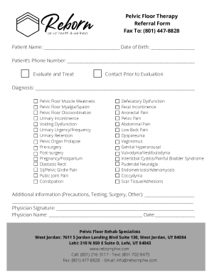 Fillable Online Physical Therapy Referral Form- ALL CLINICS Fax Email ...