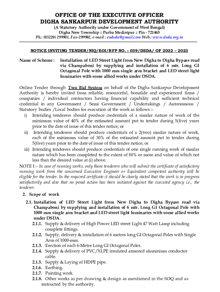 Fillable Online Sankarpur Development Authority (DSDA) Fax Email Print ...