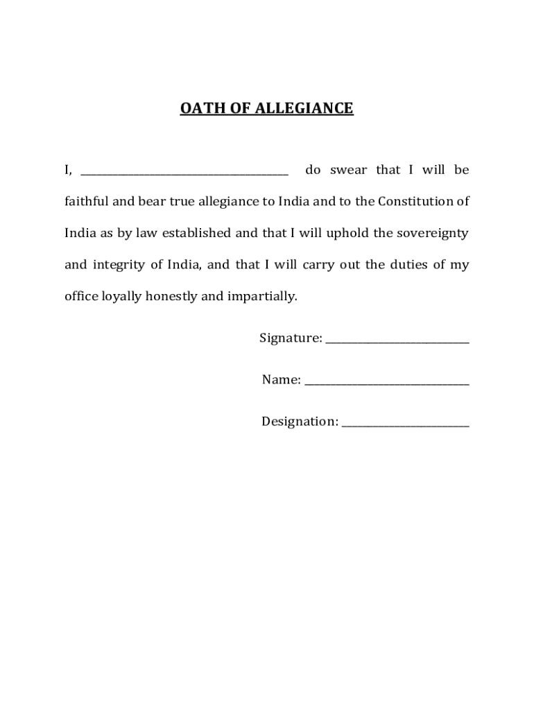 Fillable Online Section 13. Oath of allegiance. Fax Email Print - pdfFiller