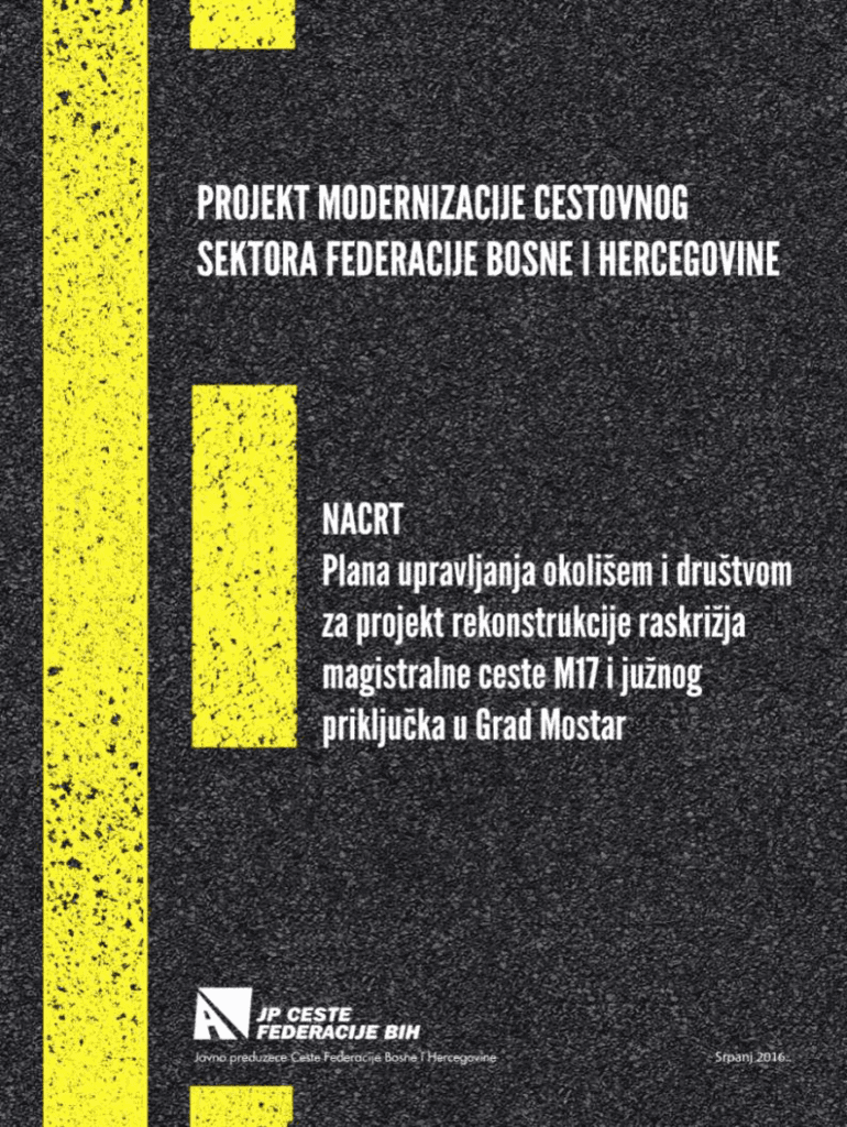 Fillable Online JP Ceste Federacije BiH - JP Ceste Federacije BiH d.o.o ...