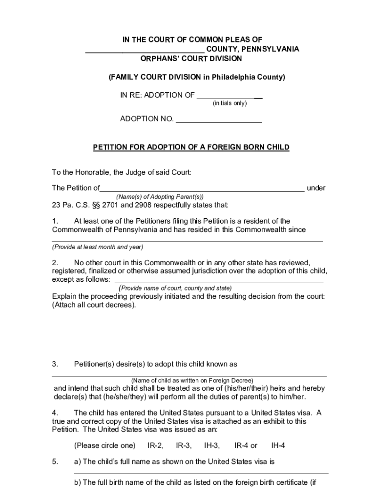 Fillable Online ORPHANS' COURT RULES - The Philadelphia Courts Fax ...