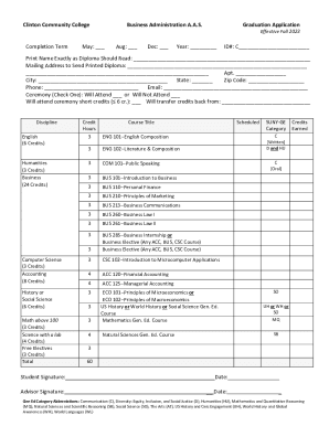 Fillable Online Degree Requirements Worksheets Fax Email Print - pdfFiller