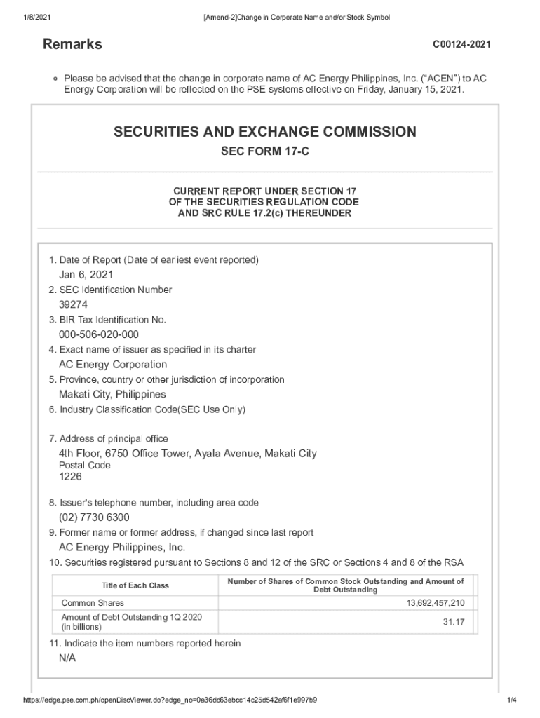 Fillable Online AC-Energy-Corporation-Certificate-of-Filing-Amended-AOI ...