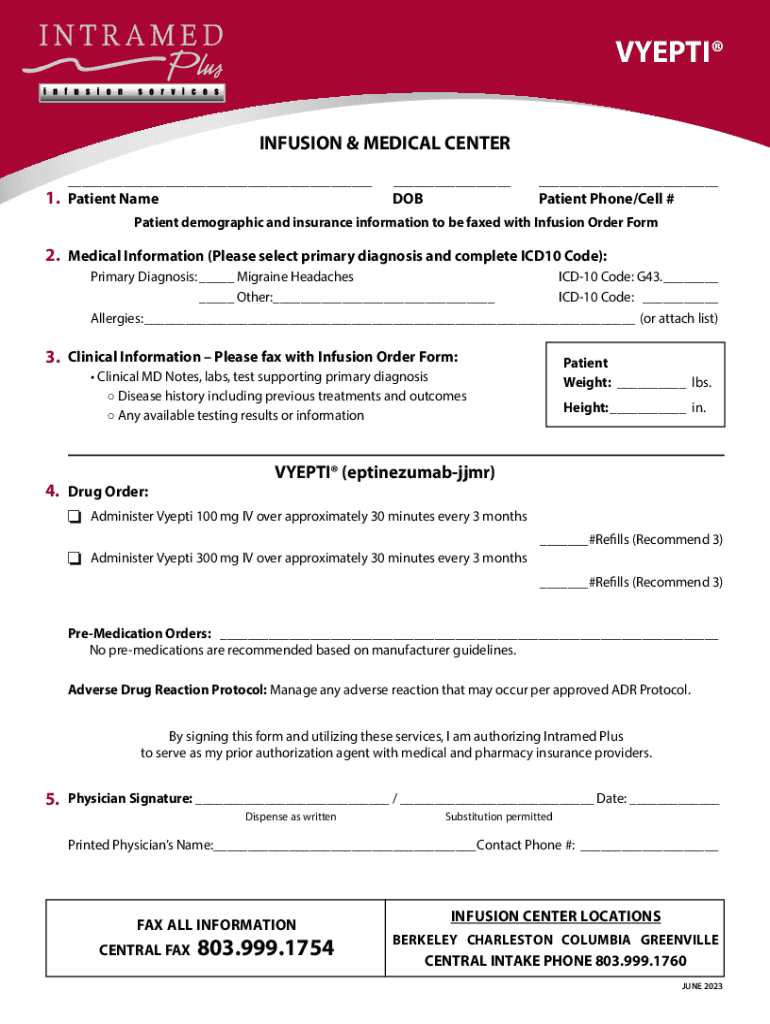 Fillable Online Primary Diagnosis: Migraine Headaches Fax Email Print - pdfFiller