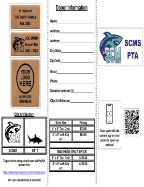 Fillable Online DONOR INFORMATION First Name Last ... Fax Email Print ...